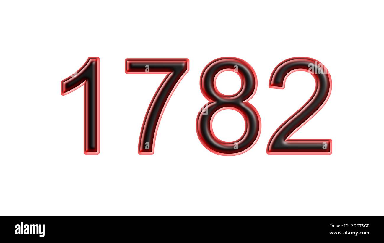 red 178 number 3d effect white background Stock Photo - Alamy