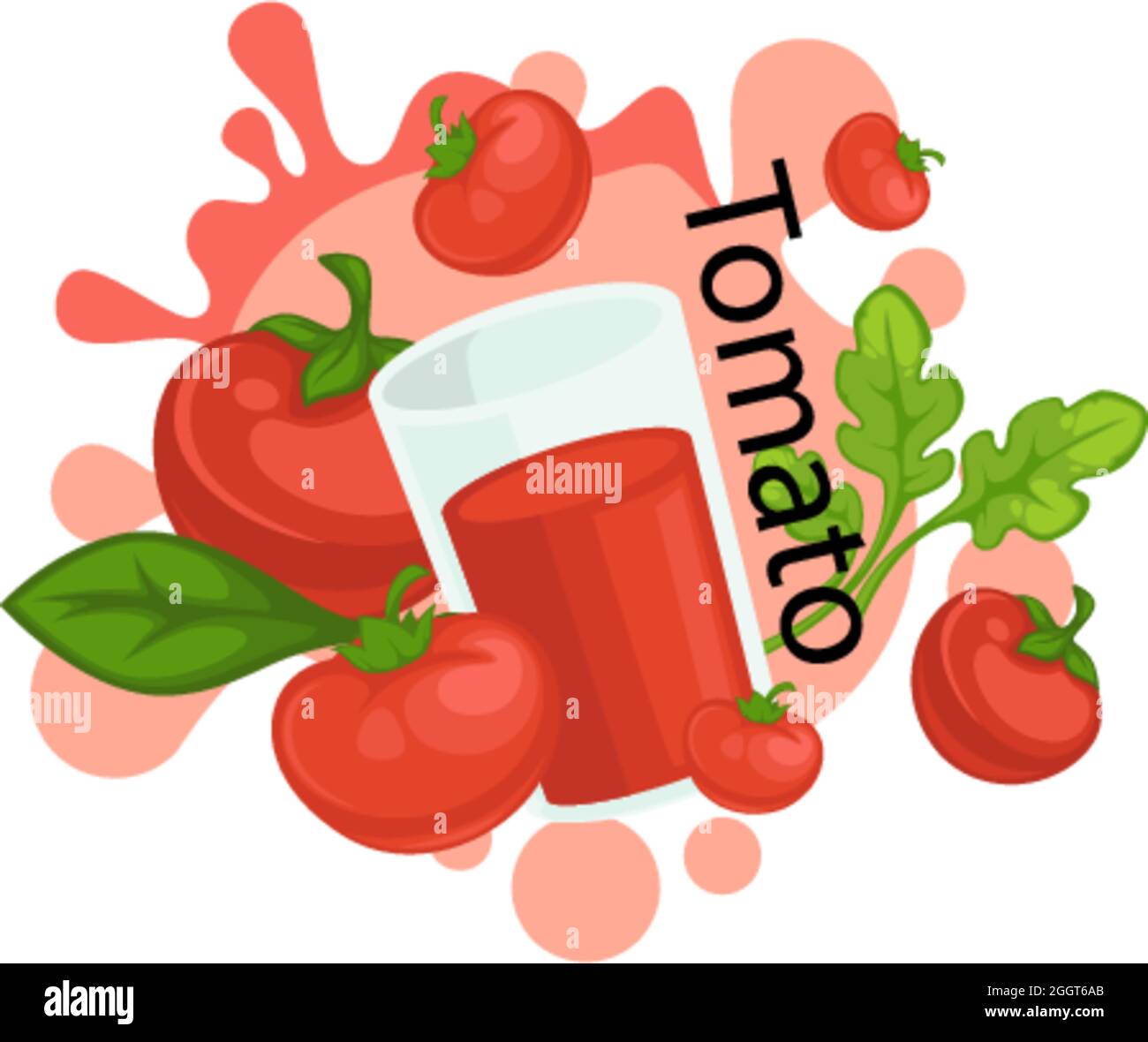 Green tomato in glass Stock Vector Images - Alamy