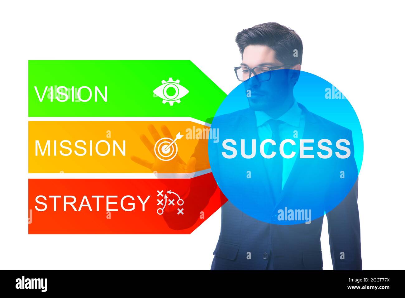 Equation of success with with the businessman Stock Photo - Alamy