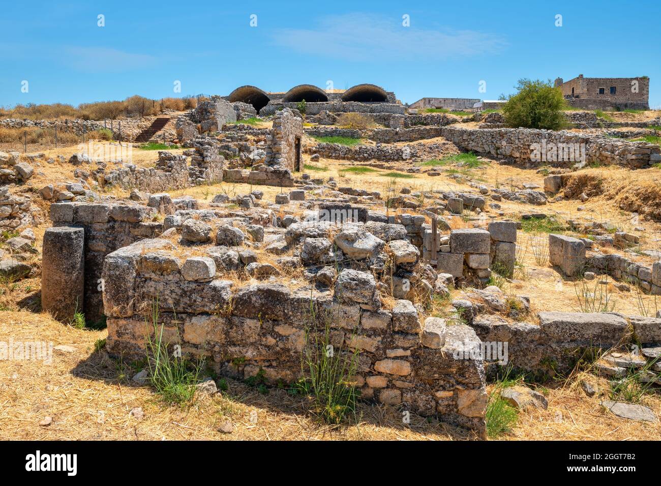 Landscape of Aptera archaeological site. Crete, Greece Stock Photo - Alamy