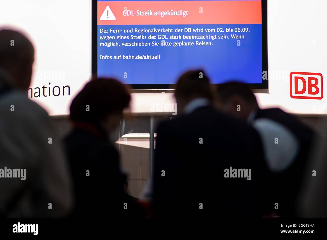 Nuremberg, Germany. 03rd Sep, 2021. A display board at the Deutsche ...