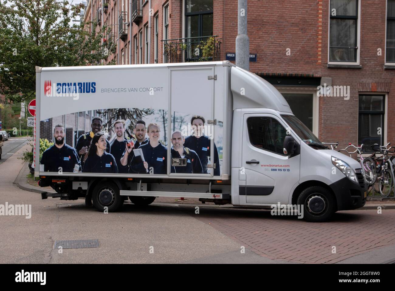 Bonarius Company Truck At Amsterdam The Netherlands 2-9-2021 Stock ...