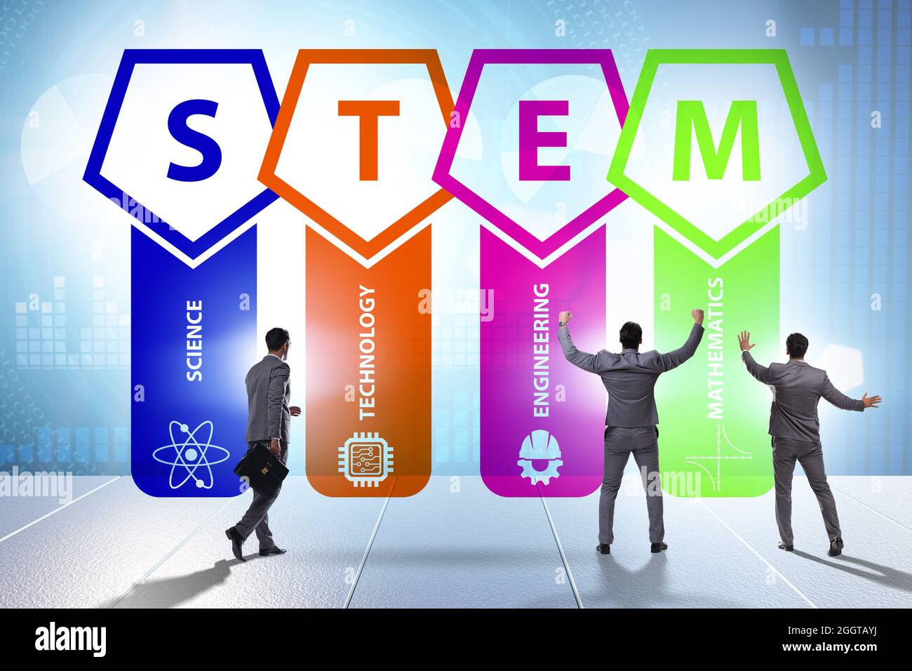 Business people in the STEM education concept Stock Photo - Alamy