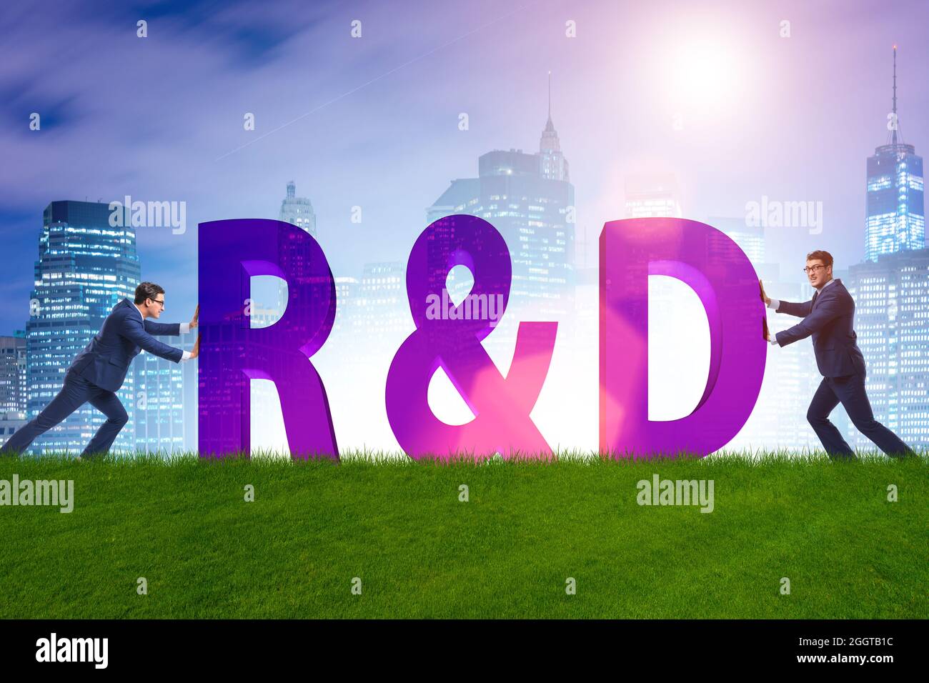 Research and development concept with the businessman Stock Photo - Alamy