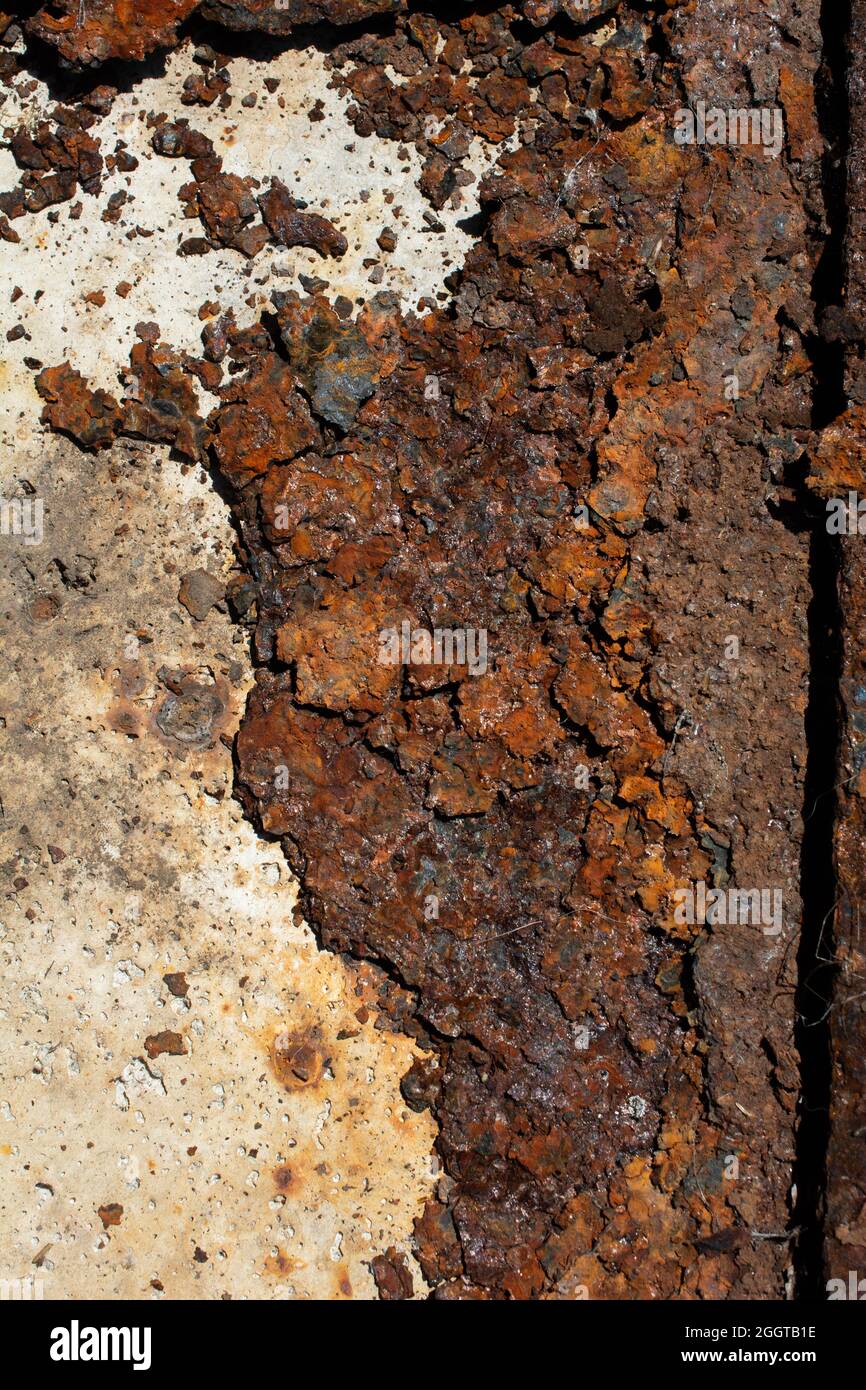 Vertical shot of weathered rusty metal texture Stock Photo - Alamy