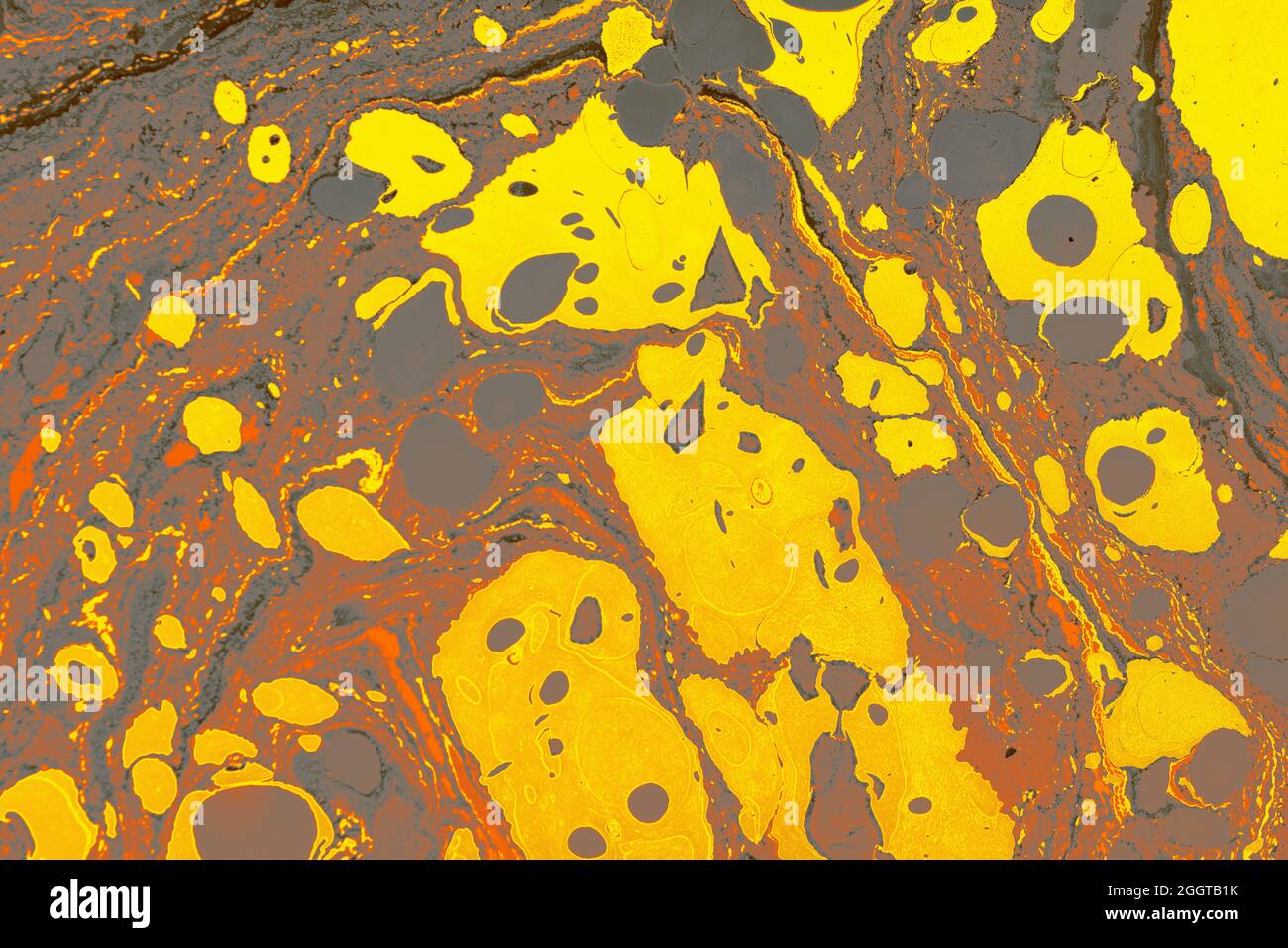 Abstract painting with mixed yelland brown oil paint colors - perfect ...