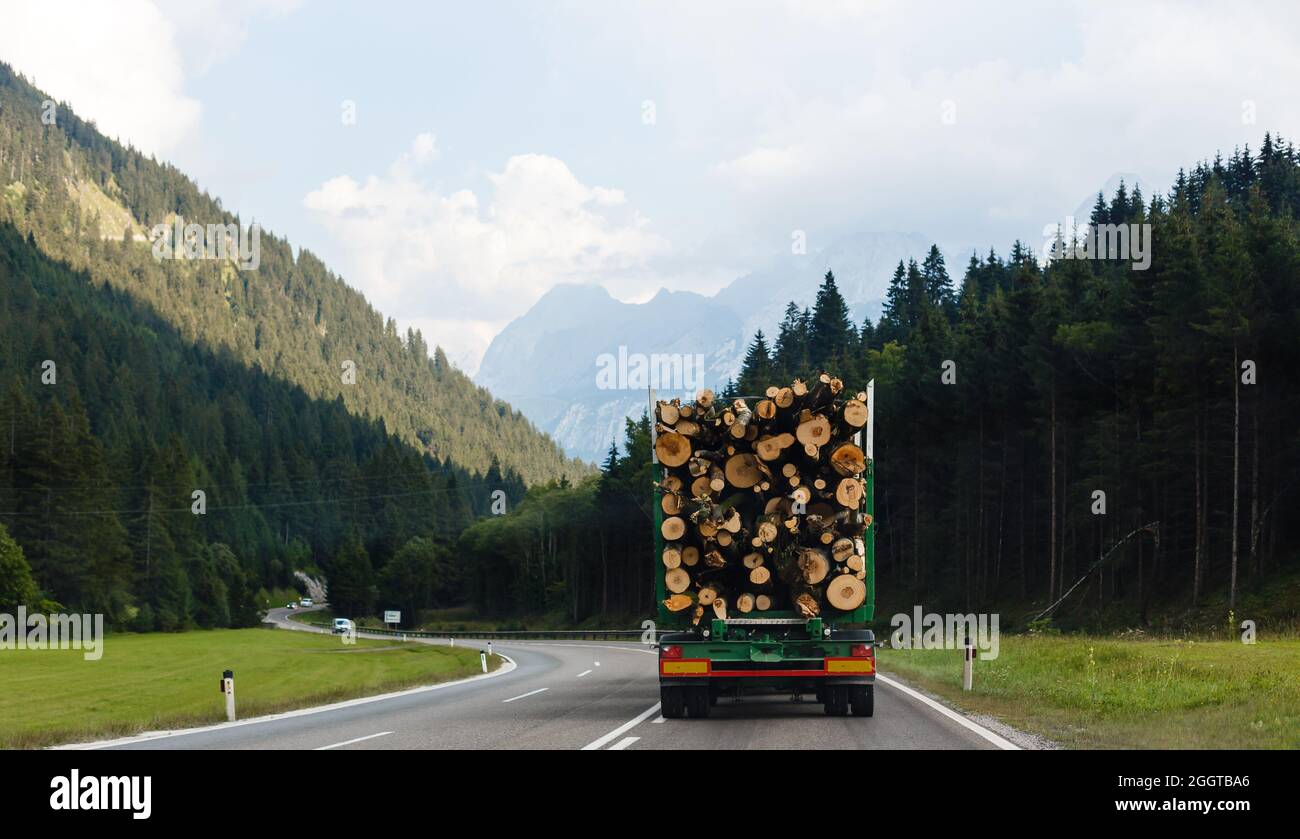 Logging truck transporting tree hi-res stock photography and images - Alamy