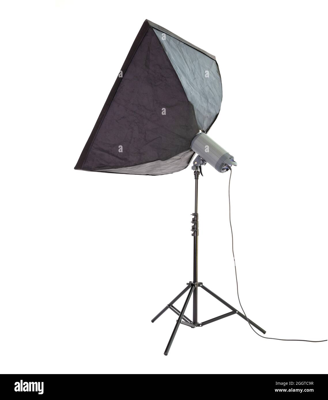 Studio light on stand isolated on white background Stock Photo - Alamy