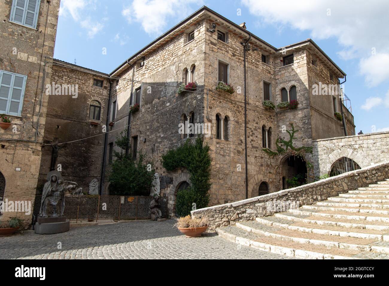 Anagni, Italy - august 17 2021 - old medieval building close to the ...