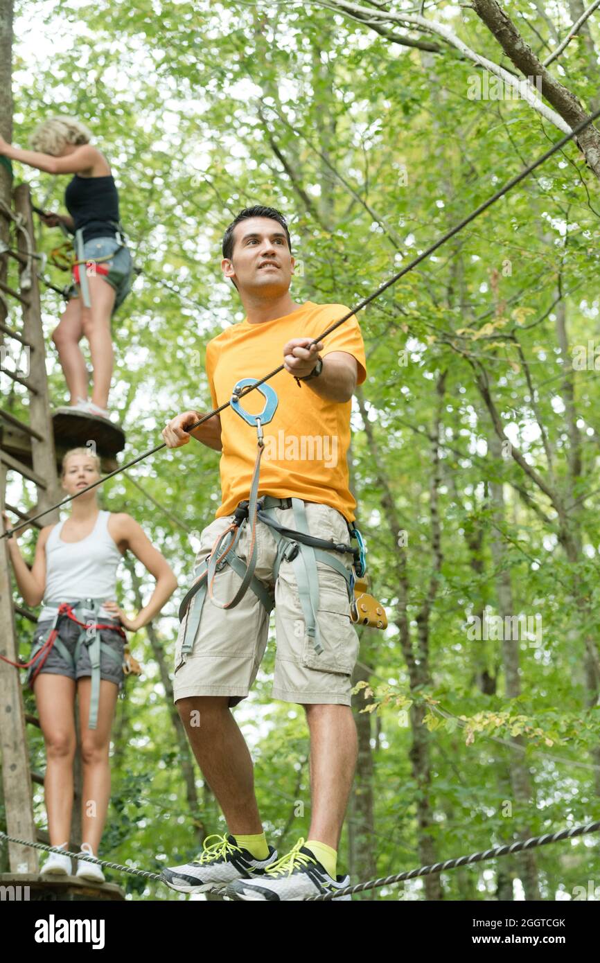 Tree top obstacle course hi-res stock photography and images - Alamy