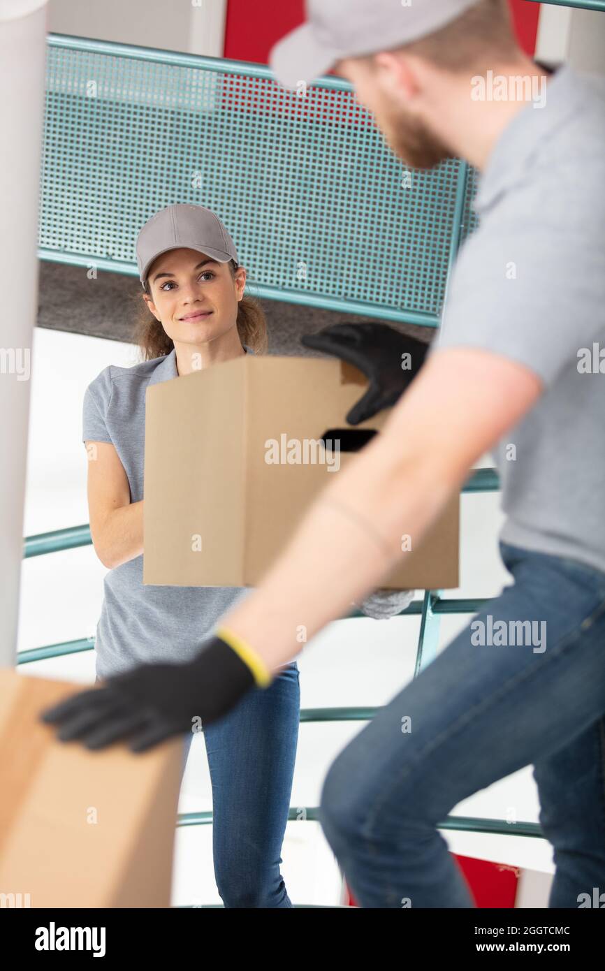 Delivery persons hi-res stock photography and images - Alamy