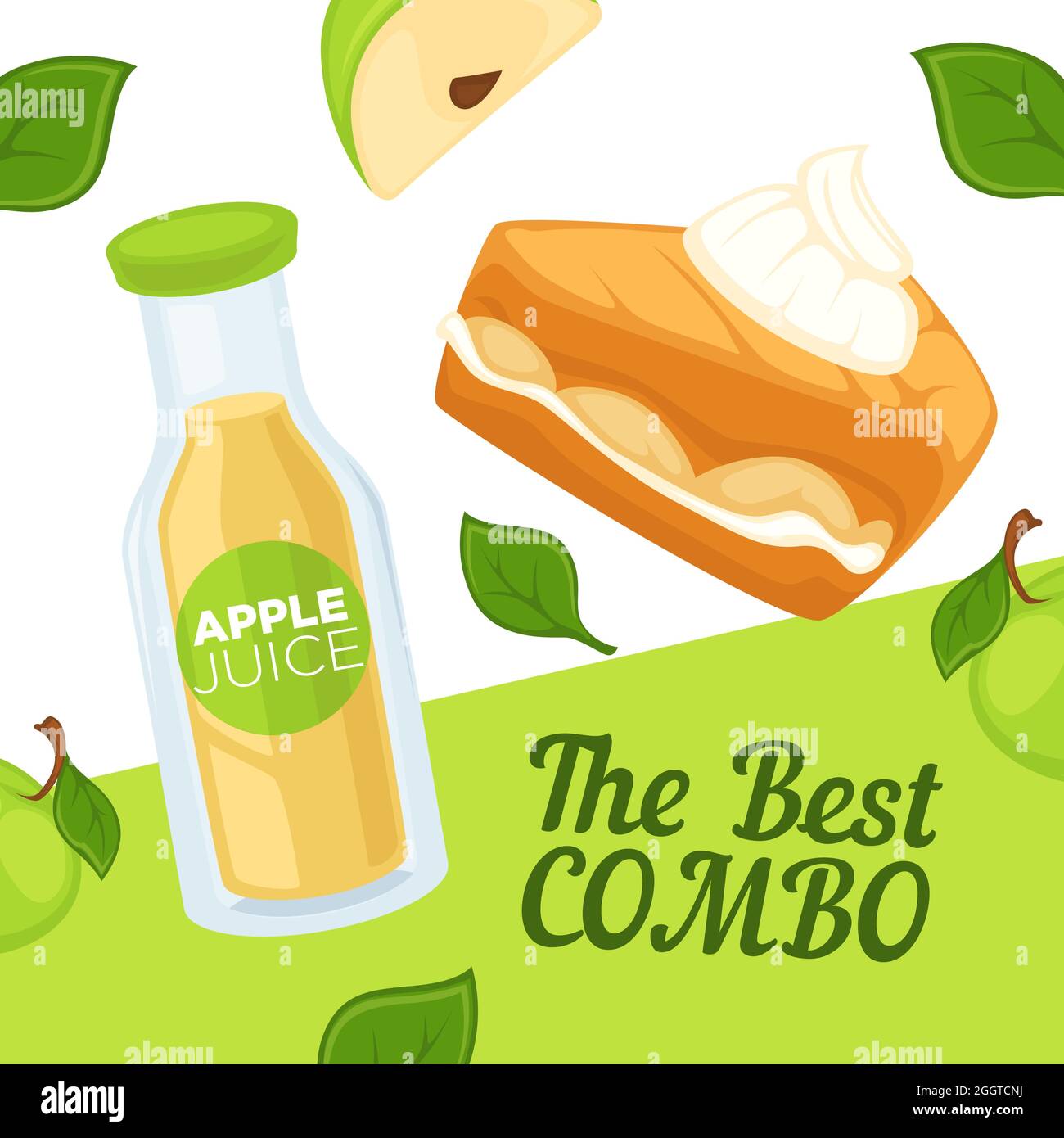 Homemade apple cake organic Stock Vector Images - Alamy