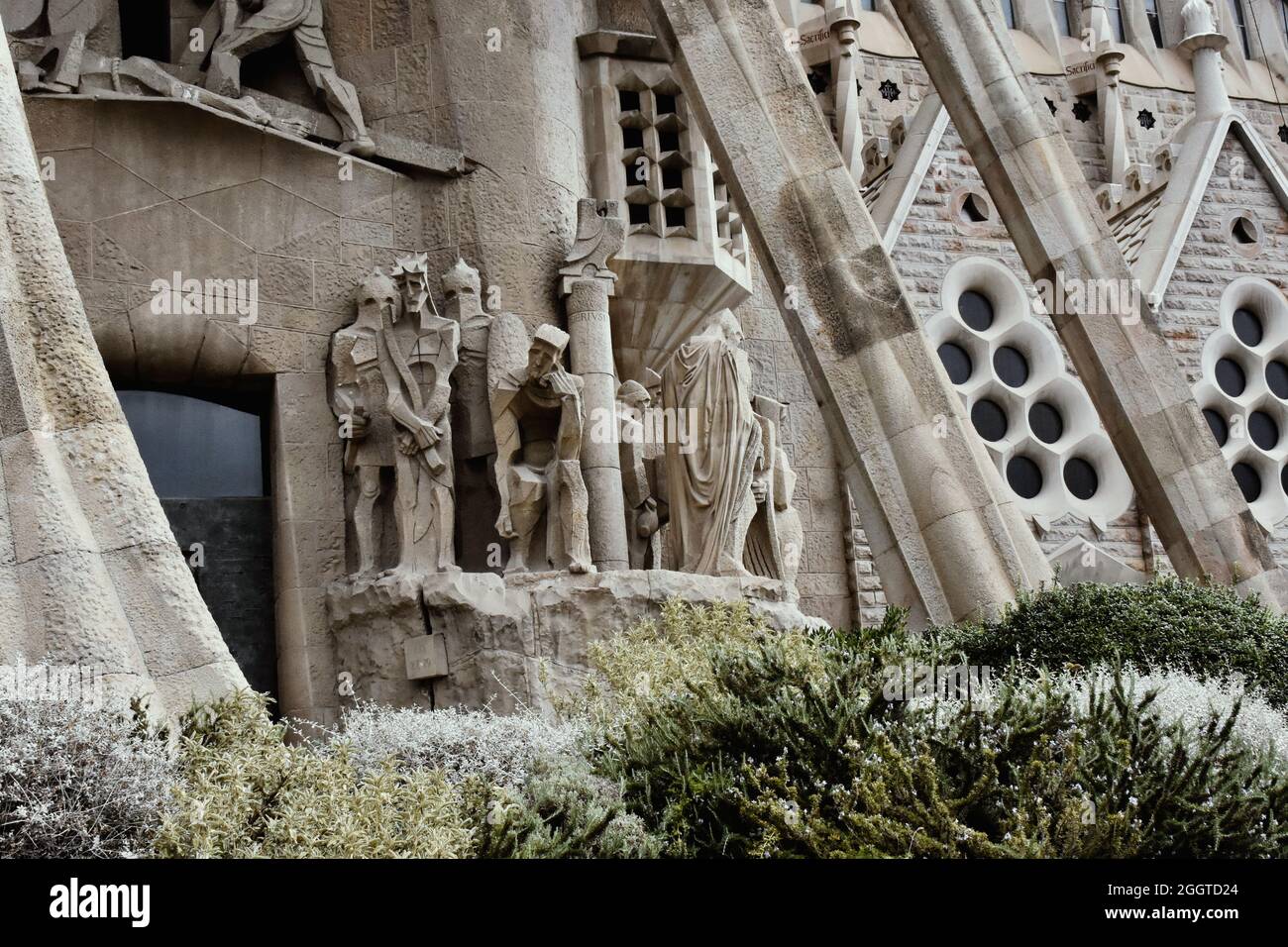 Sagrada Familia, Antoni Gaudi, crucifiction. Barcelona (Spain Stock ...