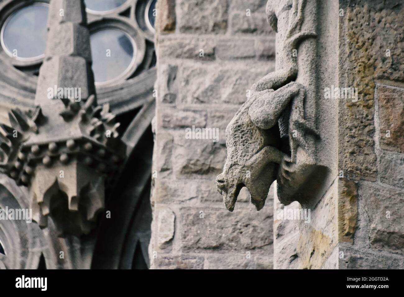 Sagrada Familia, Antoni Gaudi, Sculpture of frog. Barcelona (Spain ...