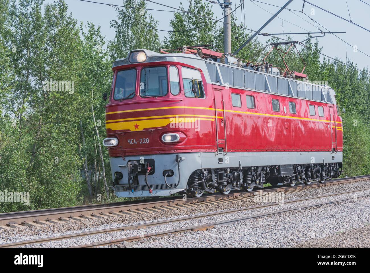 Moscow, Russia - August 27, 2021: Passenger retro electric czech ...