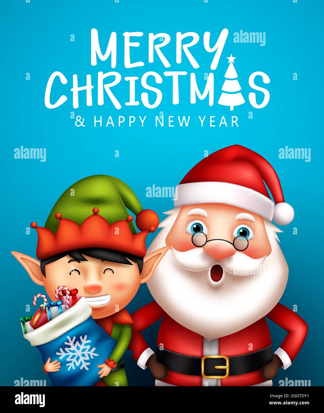 Friendly santa claus Stock Vector Images - Alamy