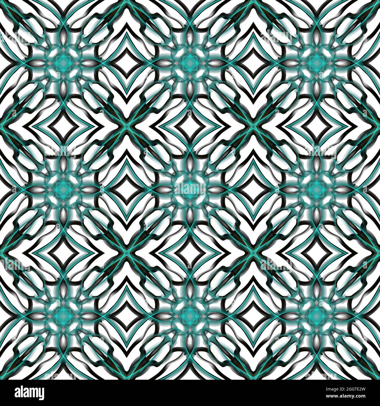Seamless abstract geometric floral surface pattern in vivid colors ...