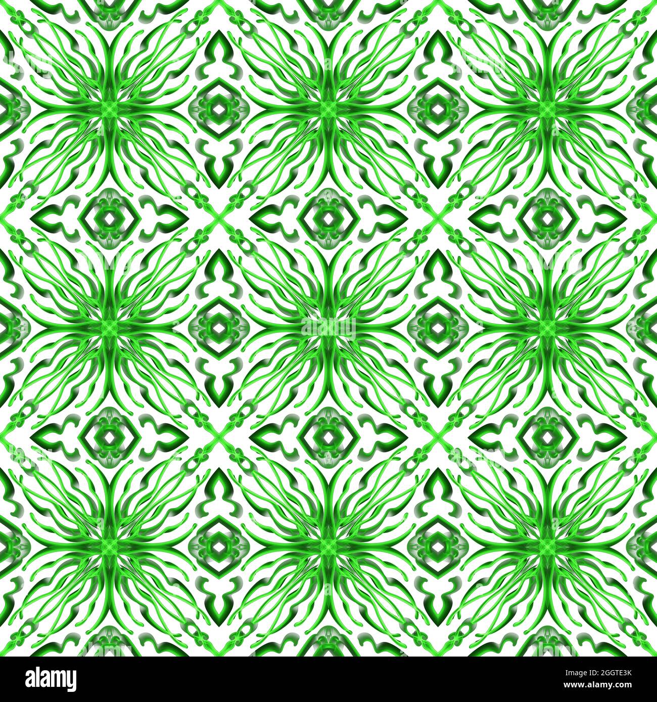 Seamless abstract geometric floral surface pattern in vivid colors ...