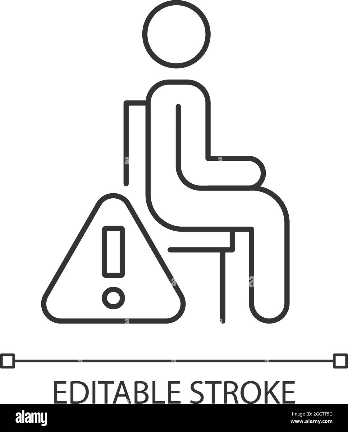 Remain seated linear manual label icon Stock Vector Image & Art - Alamy