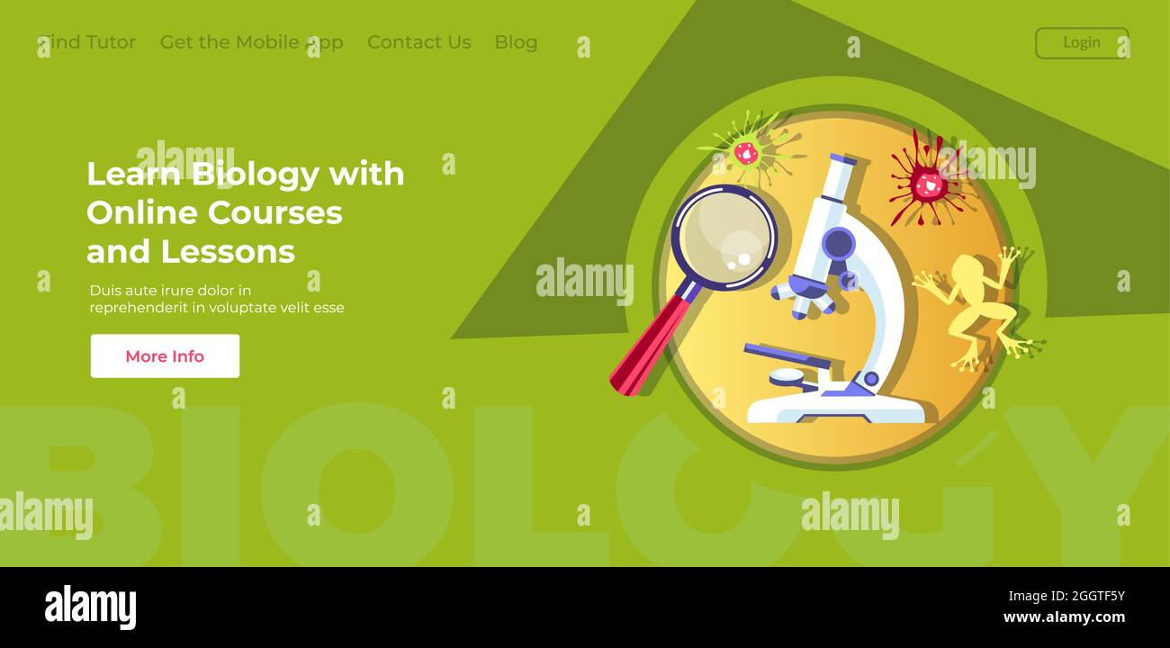 Learn biology with online courses and lessons Stock Vector Image & Art ...