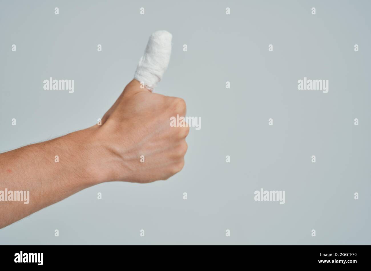 sick man hand injury treatment health problems isolated background ...