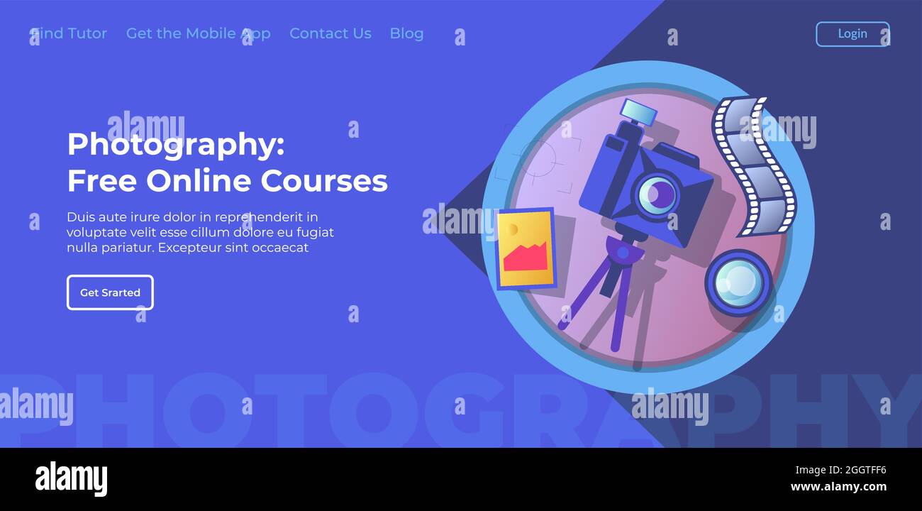 Photography class student Stock Vector Images - Alamy