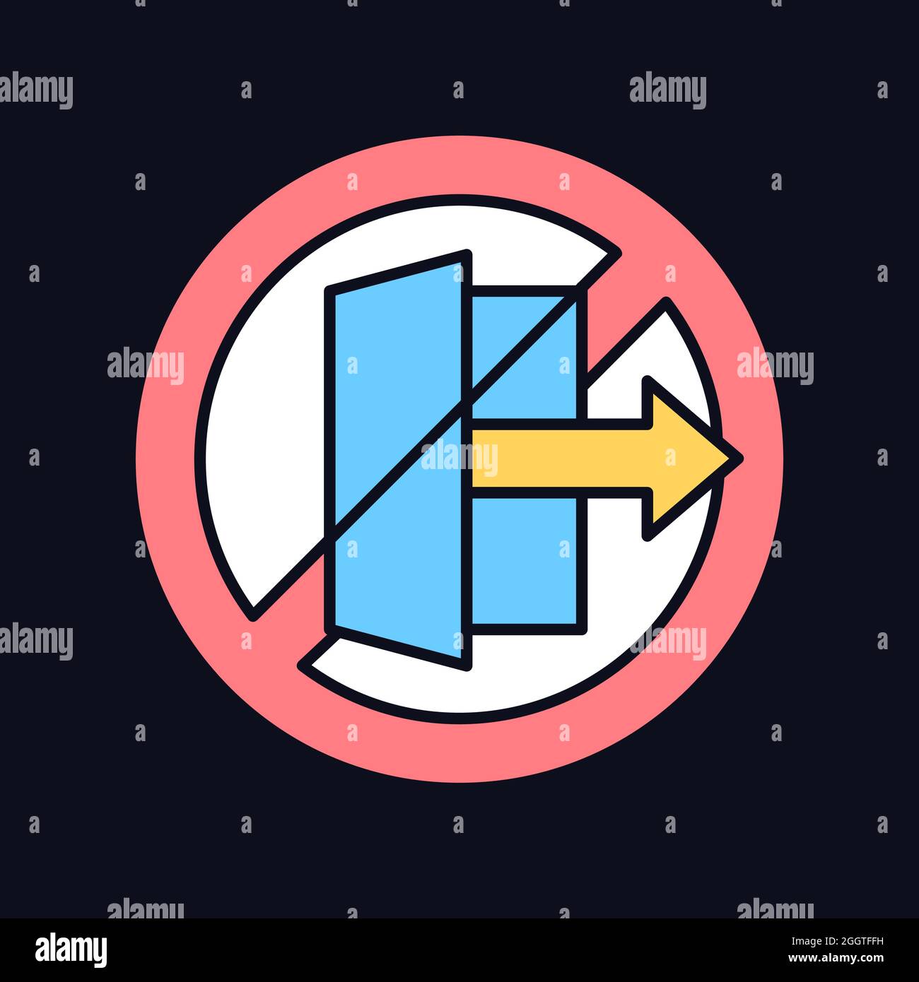 Do not use outdoors RGB color manual label icon for dark theme Stock ...