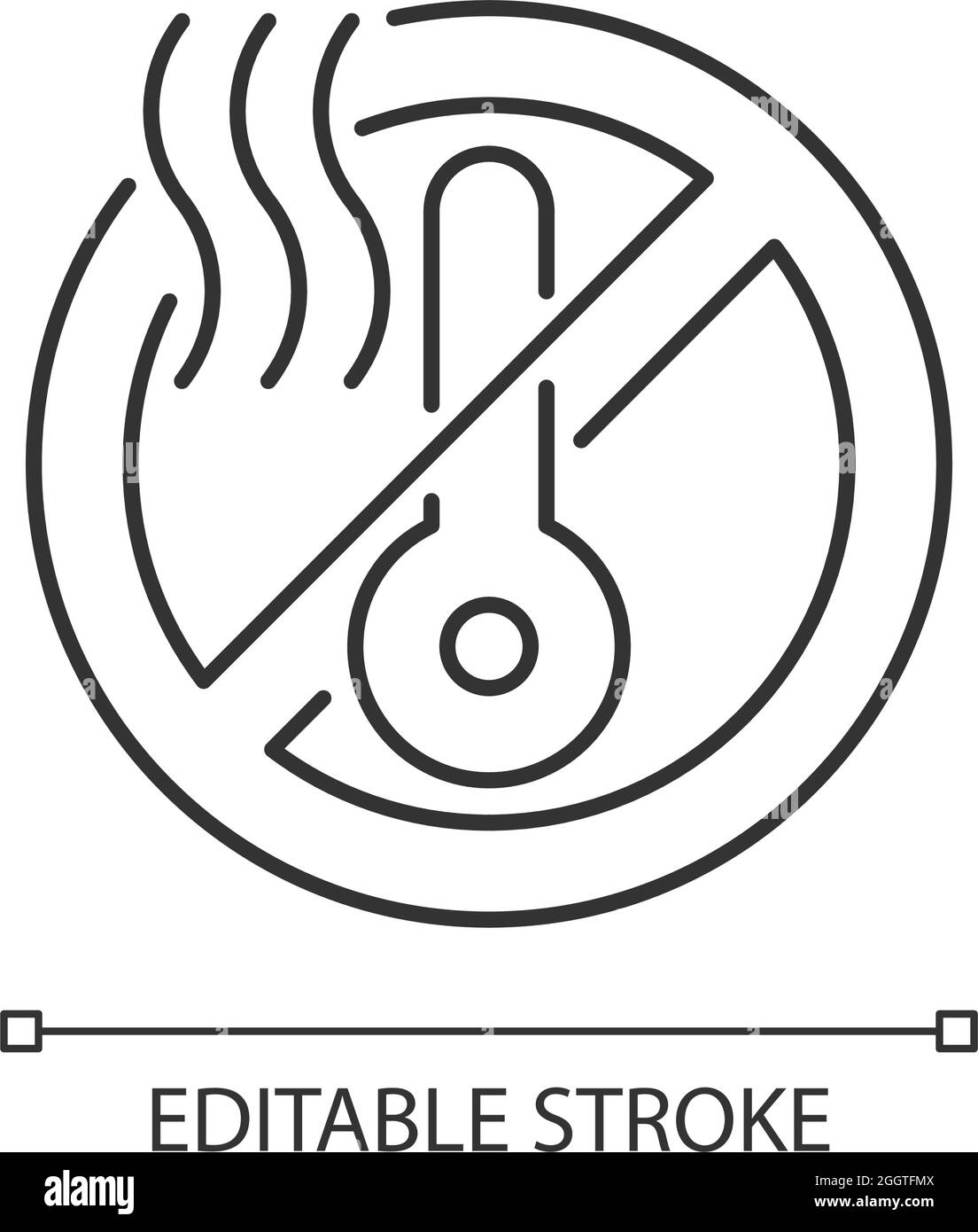 Do not use when it is hot linear manual label icon Stock Vector Image ...