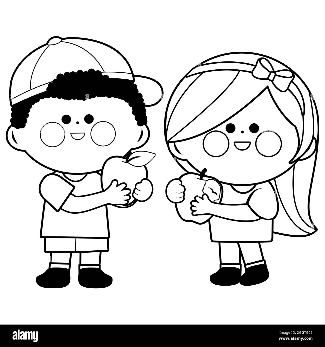 Kids preschool two children Black and White Stock Photos & Images - Alamy