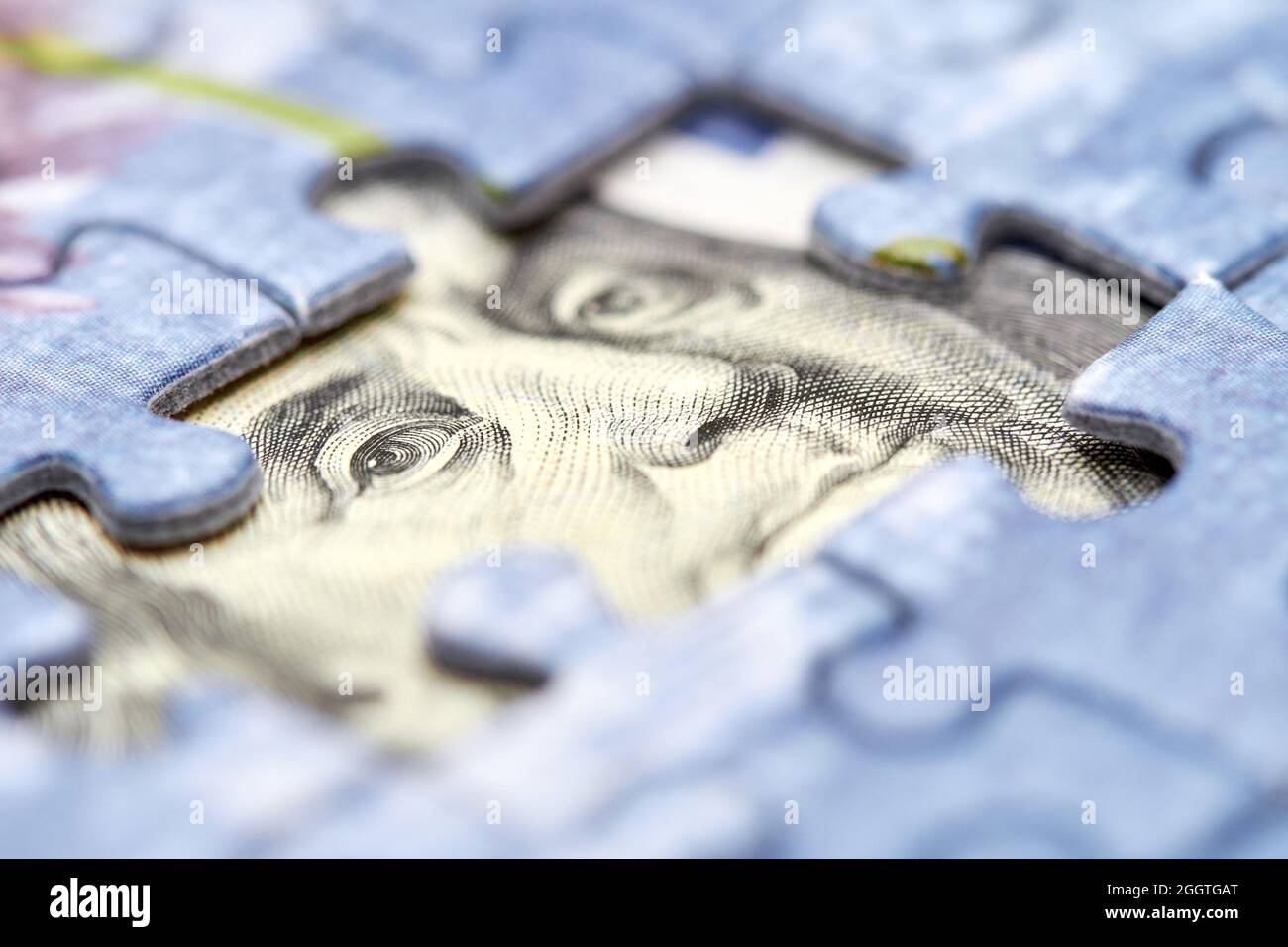 100 dollar bill puzzle hi-res stock photography and images - Alamy
