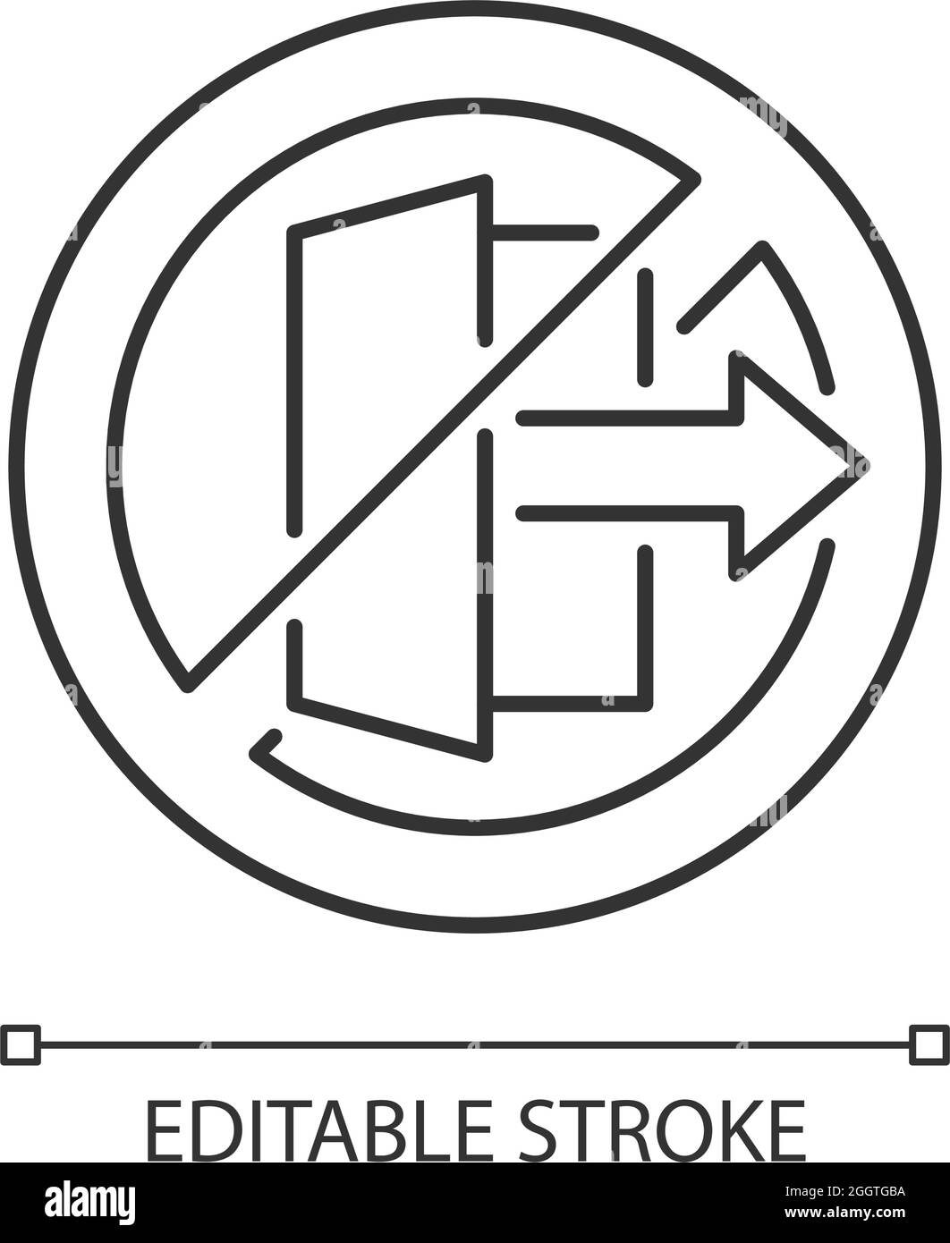 Do not use outdoors linear manual label icon Stock Vector Image & Art ...