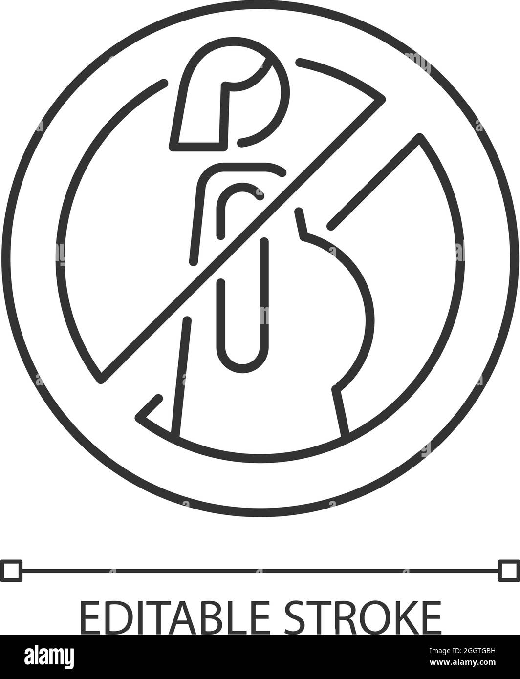 Do not use when pregnant linear manual label icon Stock Vector Image ...