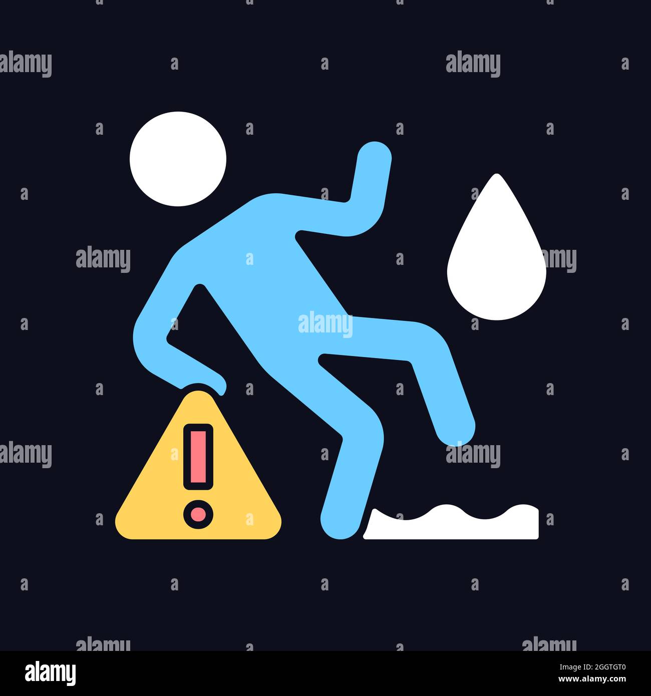 Do not use on wet surface RGB color manual label icon for dark theme ...