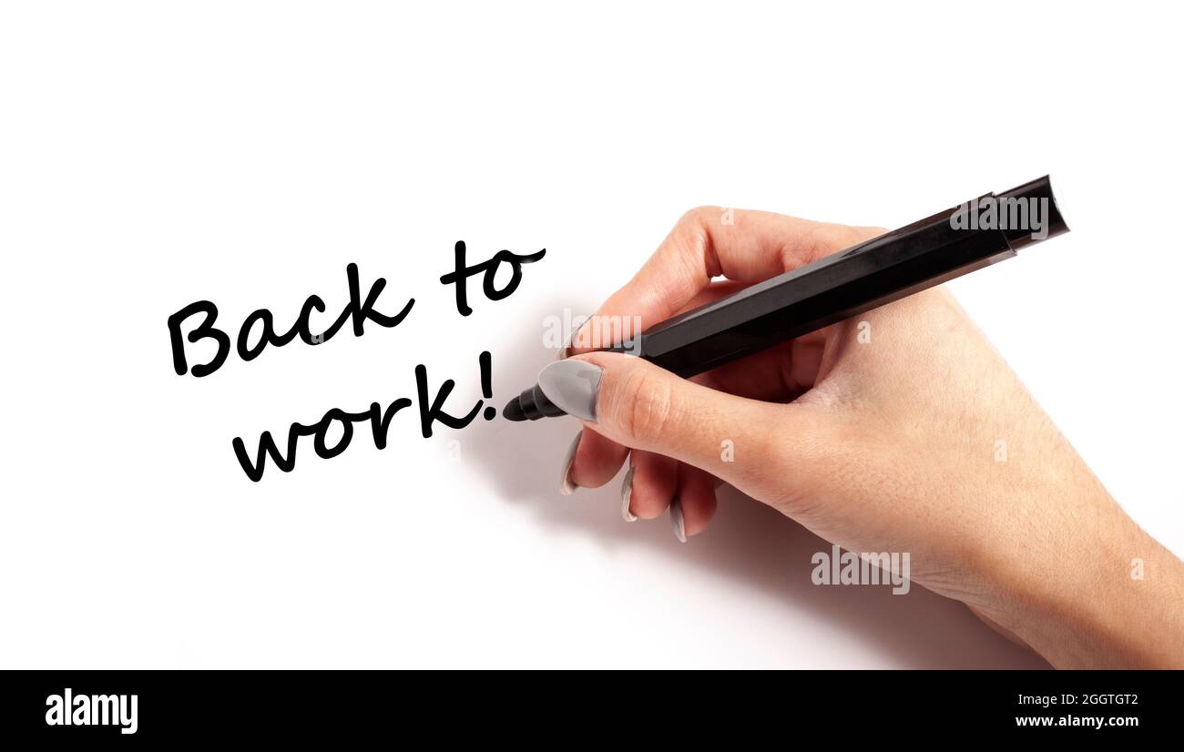 Back work hi-res stock photography and images - Alamy