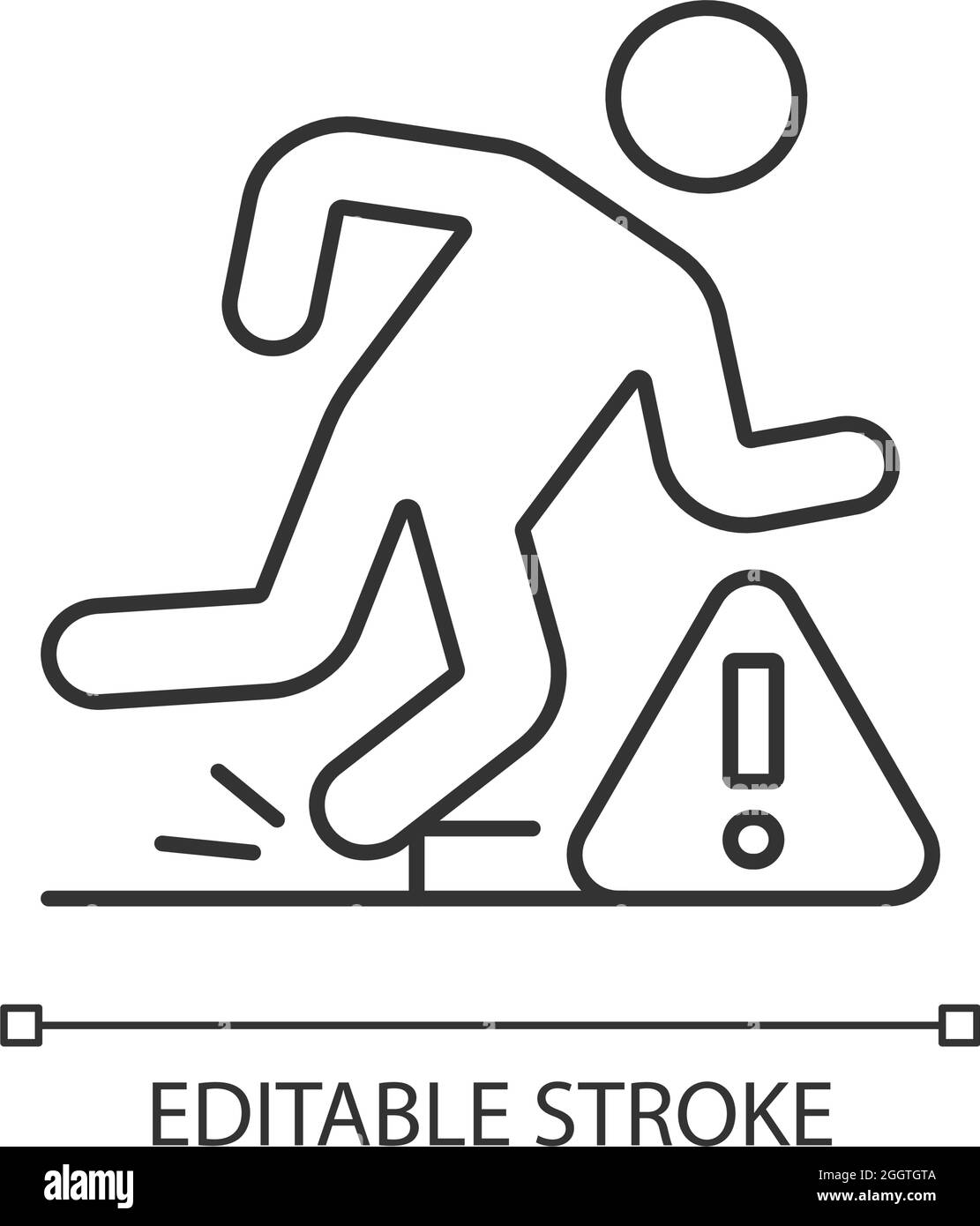 Tripping hazards linear manual label icon Stock Vector Image & Art - Alamy