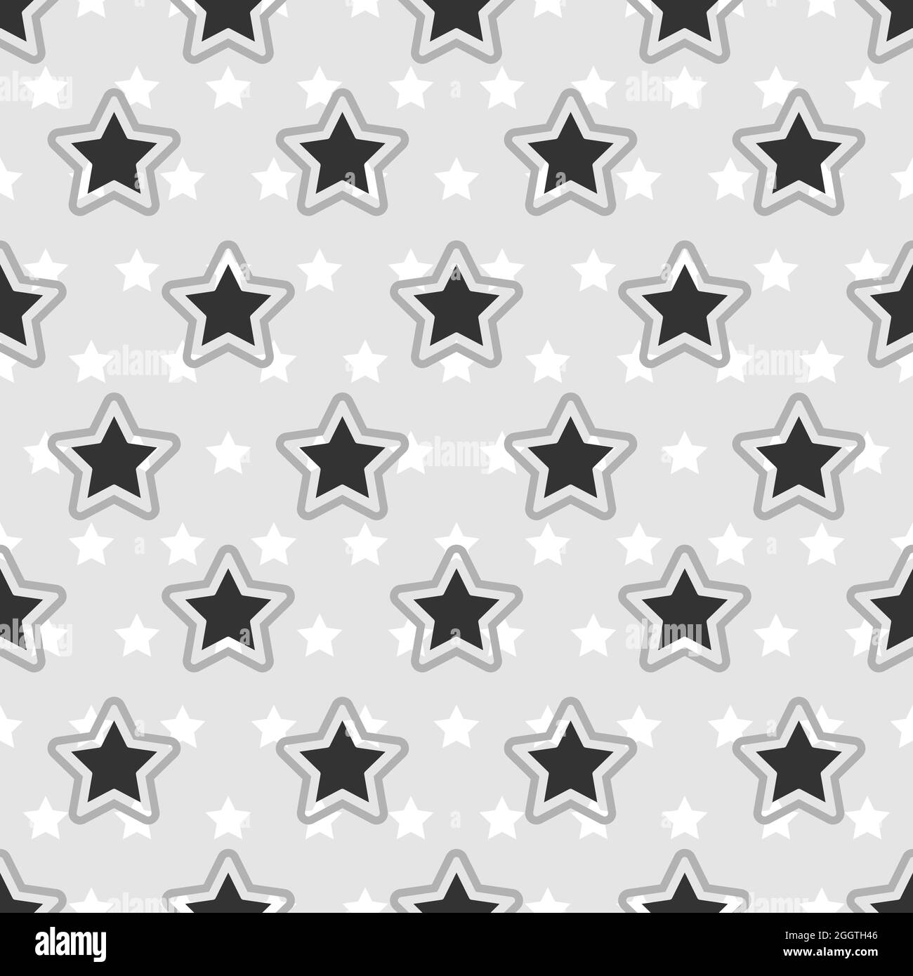 Abstract Seamless pattern with stars on a gray background. Vector ...
