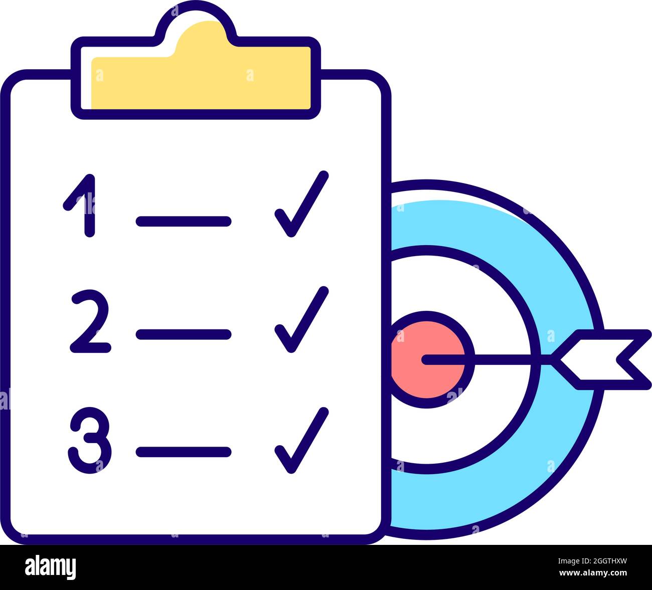 Clear goals RGB color icon Stock Vector Image & Art - Alamy
