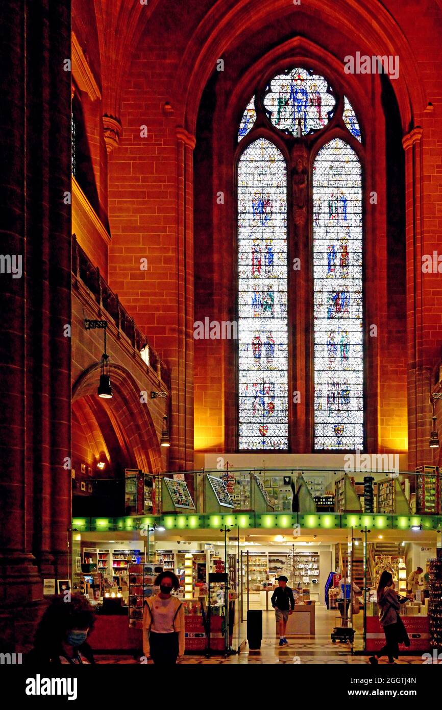 Cathedral Church of Christ in Liverpool the gift and book shop Stock ...