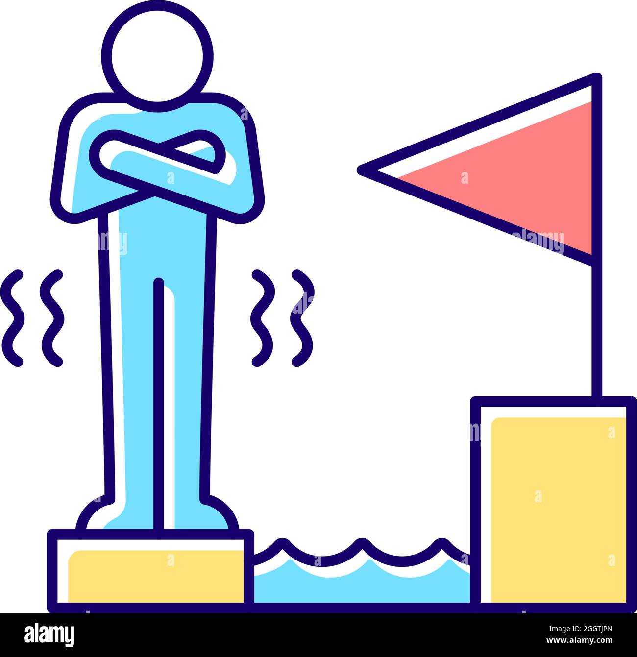 Fear of failure RGB color icon Stock Vector Image & Art - Alamy