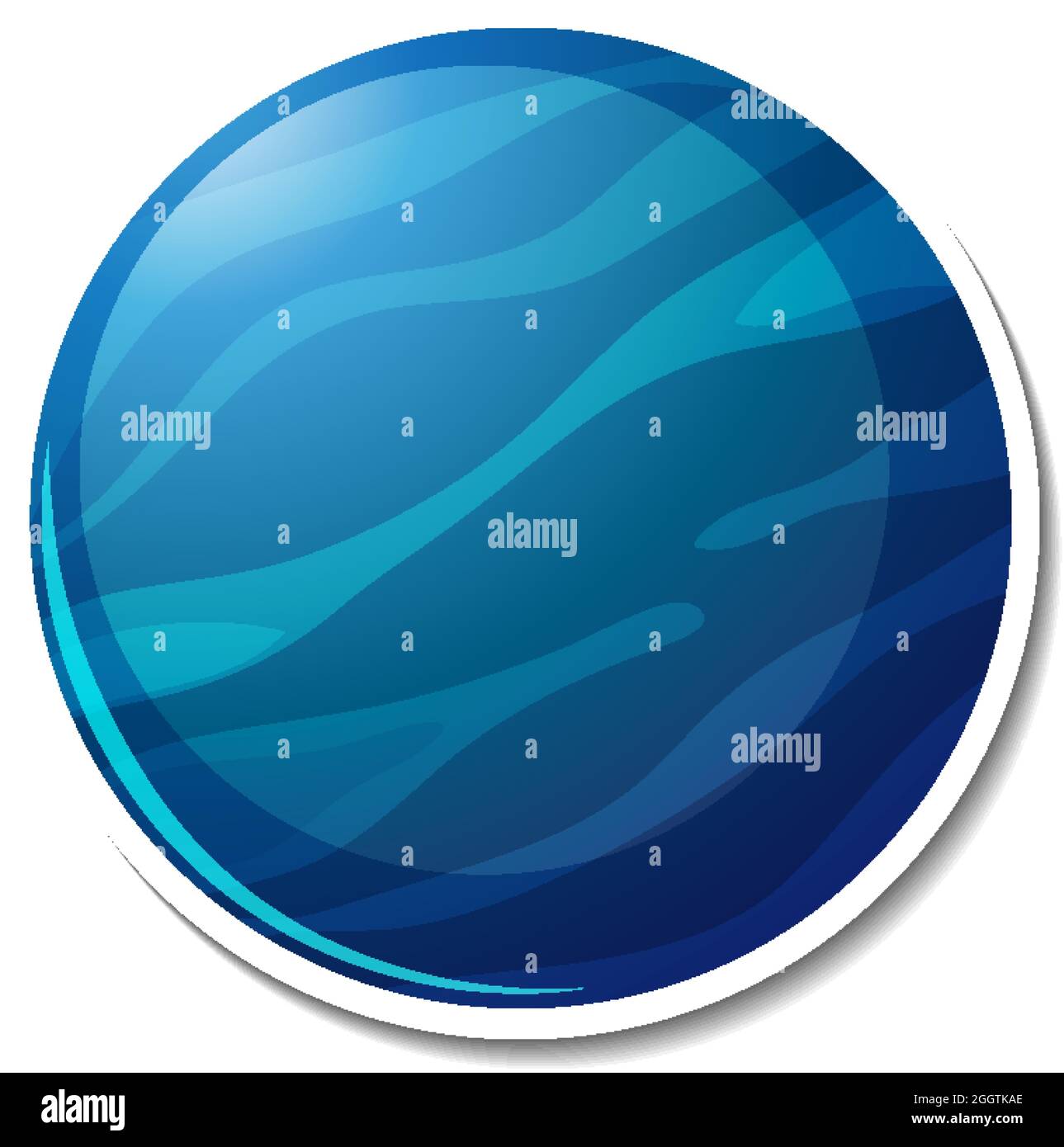 Sticker template with Neptune planet isolated illustration Stock Vector ...