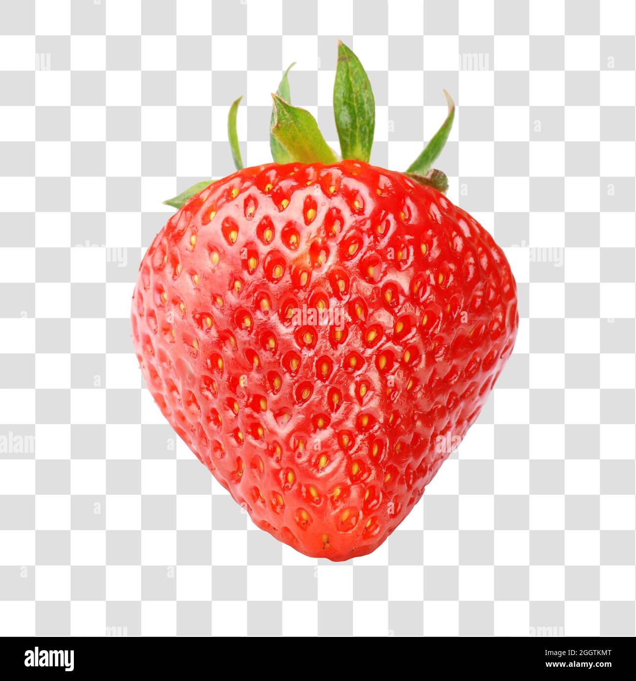 single fresh red strawberry with clipping path Stock Photo - Alamy