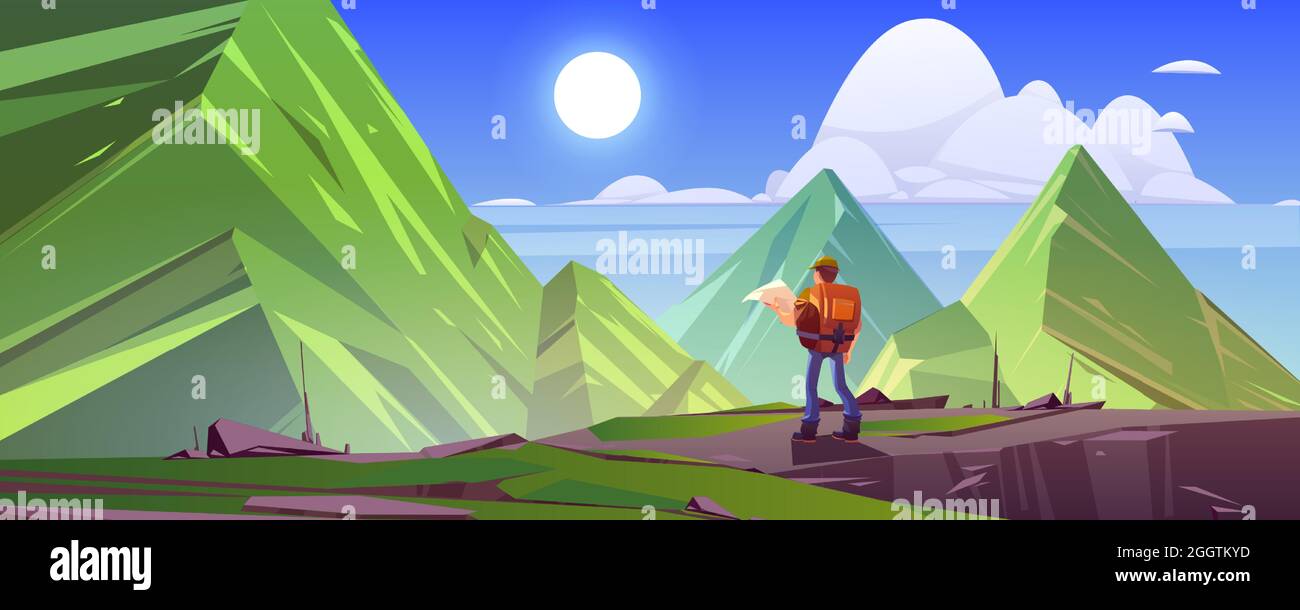 Mountain Trekking Vector