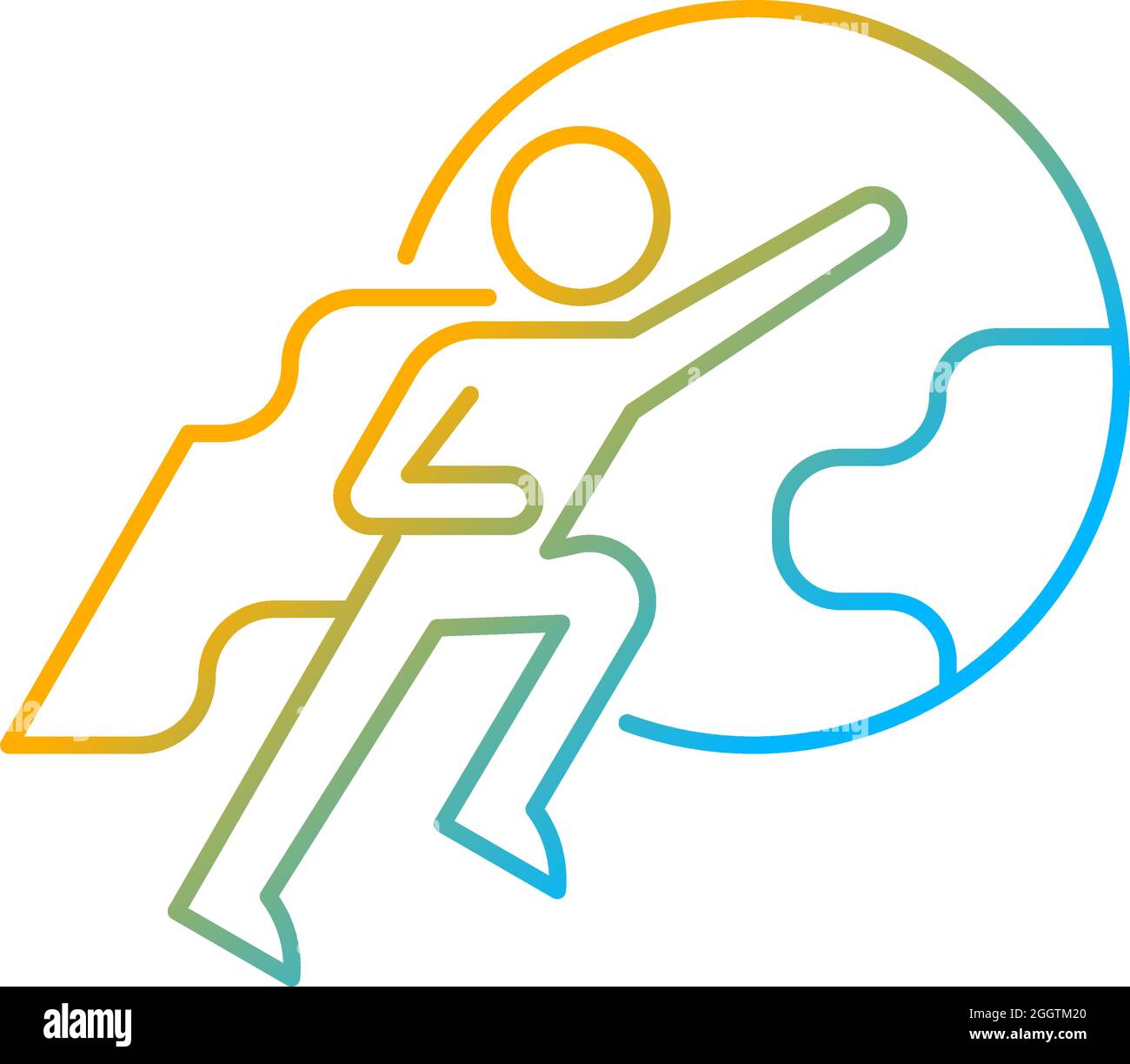 Attitude motivation gradient linear vector icon Stock Vector Image ...