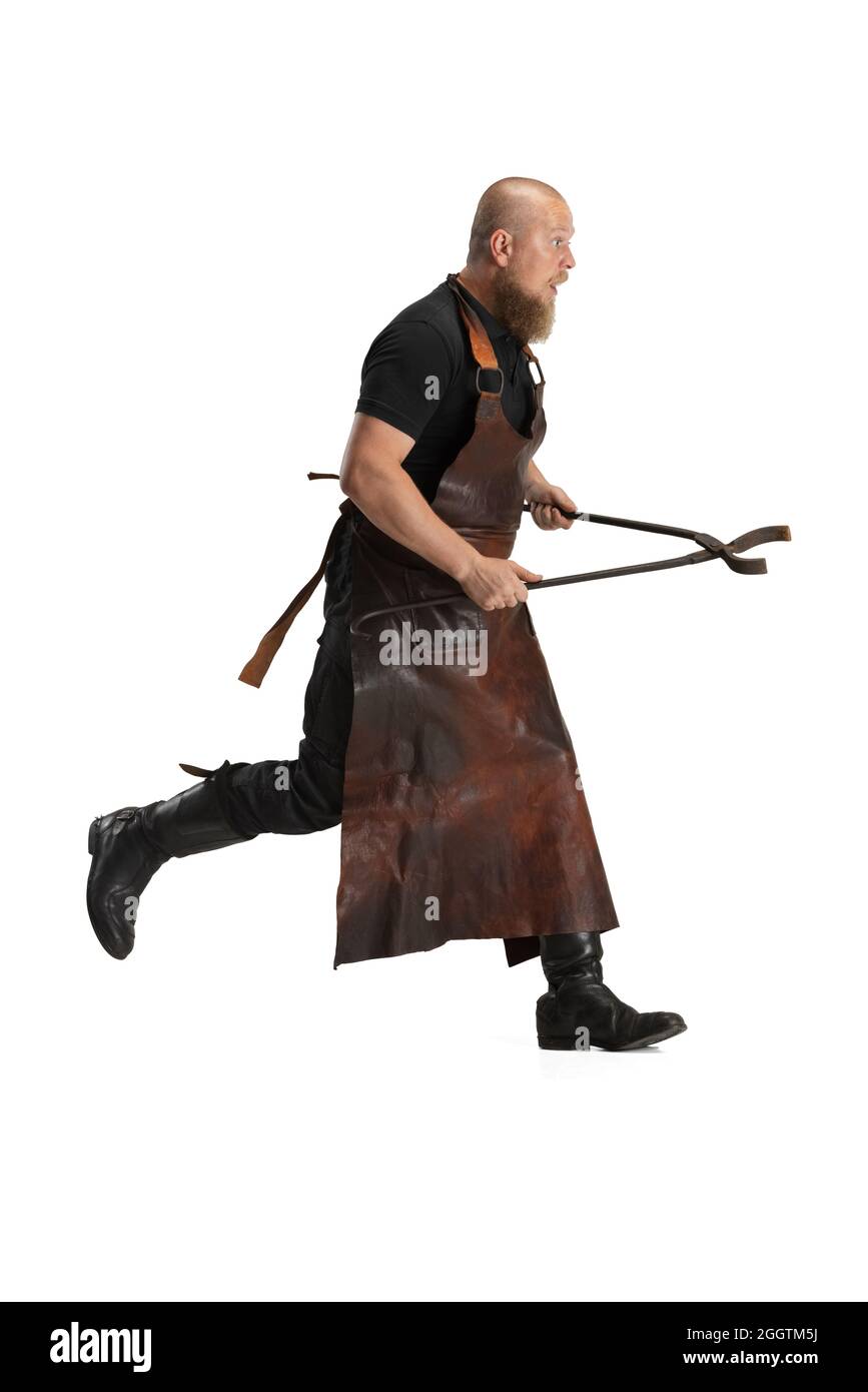 Medieval craftsman on white hi-res stock photography and images - Alamy