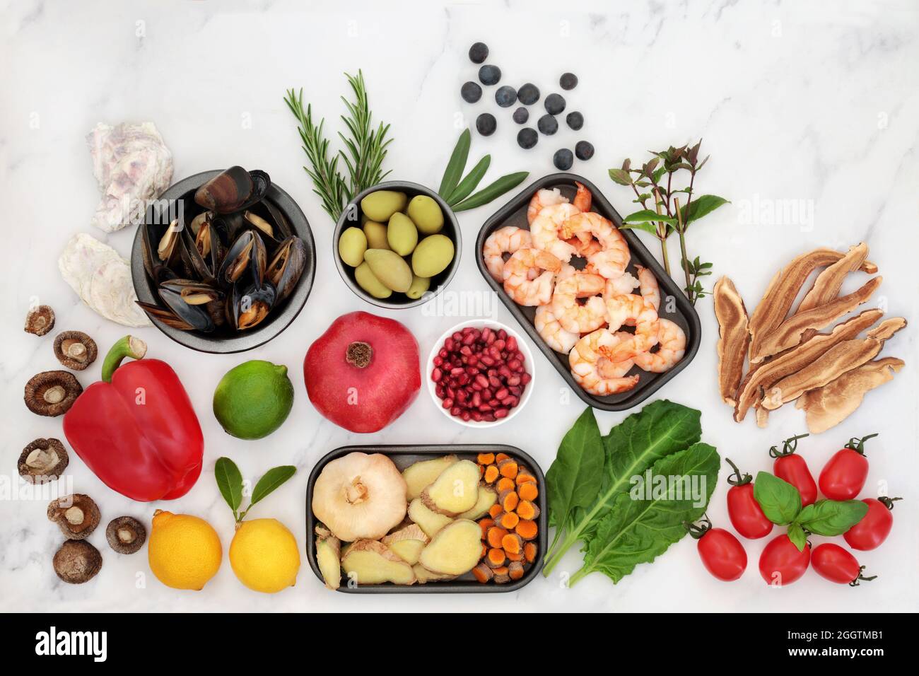 Highly nutritious immune system boosting health food with seafood ...