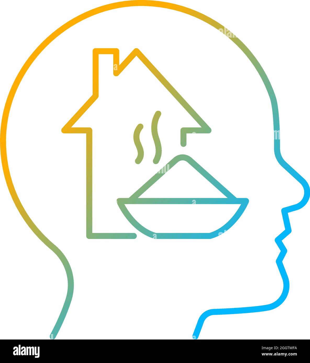 Physiological motivation gradient linear vector icon Stock Vector Image ...