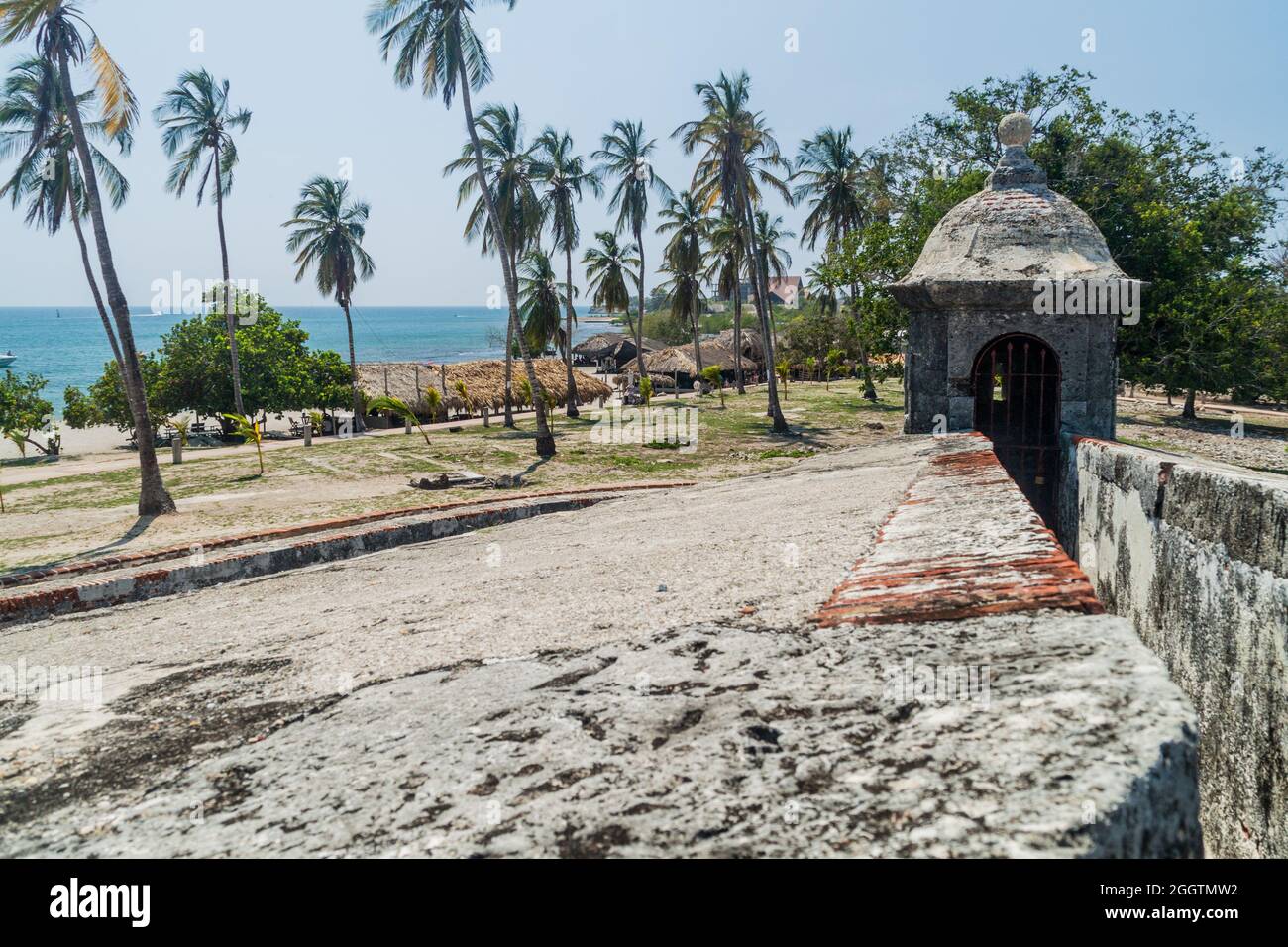 Fuerte de San Fernando fortress on Tierrabomba island near Cartagna ...