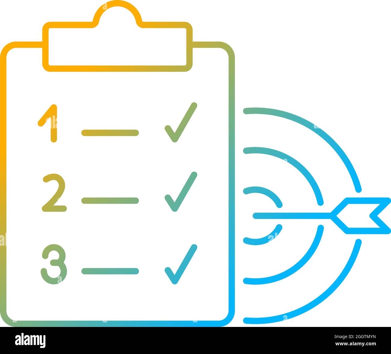Clear goals gradient linear vector icon Stock Vector Image & Art - Alamy