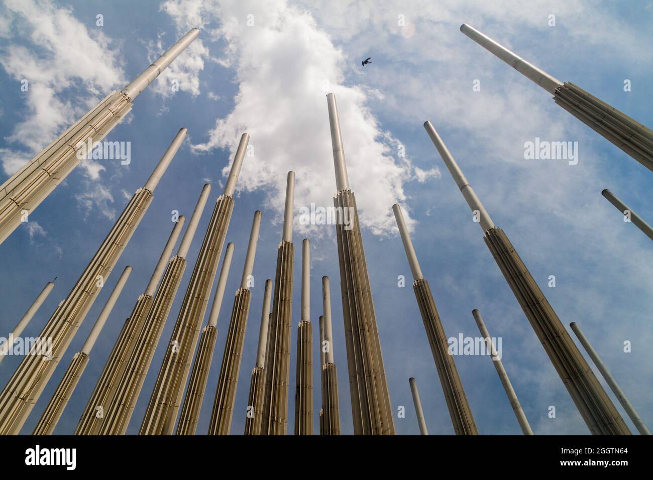 View of decorations at Parque de las Luces (Park of the Lights) on ...