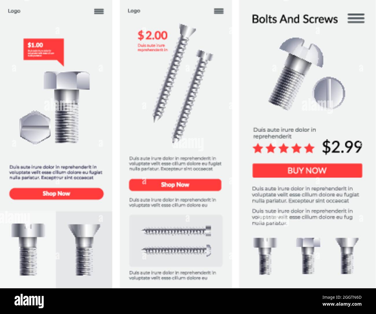 Retail sale of screws Stock Vector Images - Alamy